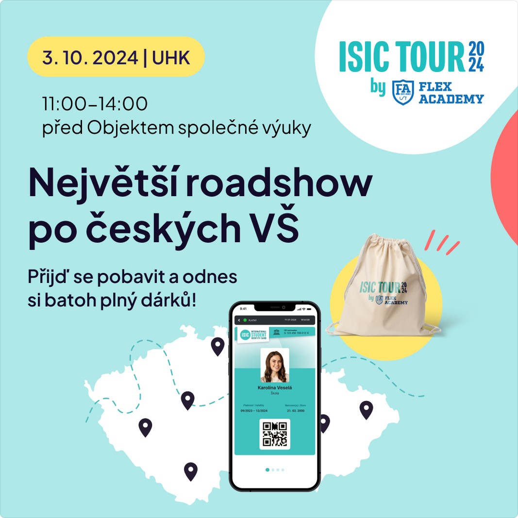 Dej si pauzu od učení a doraz 3. října na ISIC Tour 2024! Užiješ si bohatý program a když budeš ...