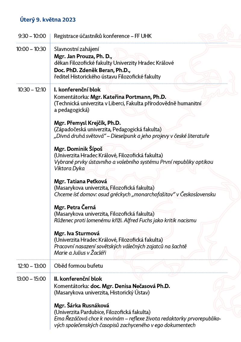 České, slovenské a československé dějiny 20. století (konference ...
